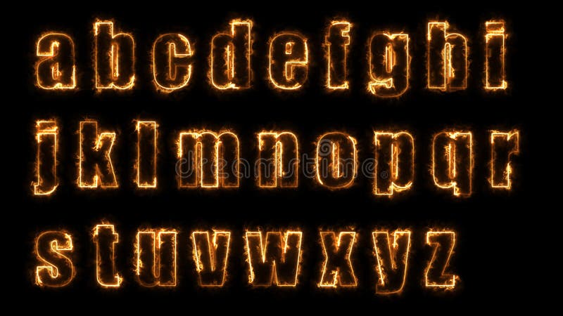 3D Rendering Glow Effects of the Contours of the Lowercase Letters of ...