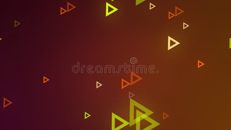 3D Rendering of Glowing Multi-colored Triangles in Space Located at ...