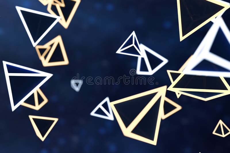 3d Rendering, Glowing Triangle Cube with Dark Background Stock ... 3d Rendering, Glowing Triangle Cube with Dark Background Stock ...