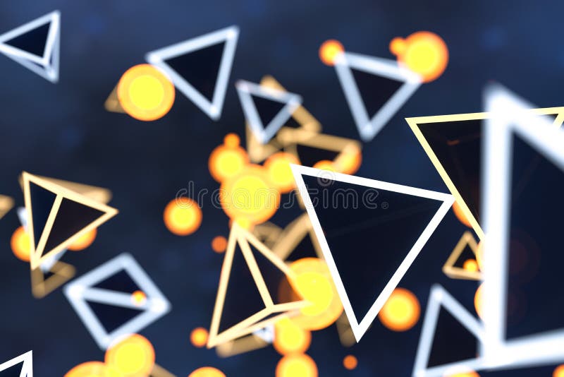 3d Rendering, Glowing Triangle Cube with Dark Background Stock ... 3d Rendering, Glowing Triangle Cube with Dark Background Stock ...