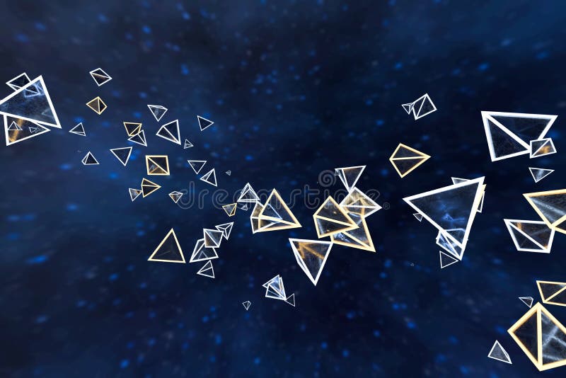 3d Rendering, Glowing Triangle Cube with Dark Background Stock ... 3d Rendering, Glowing Triangle Cube with Dark Background Stock ...