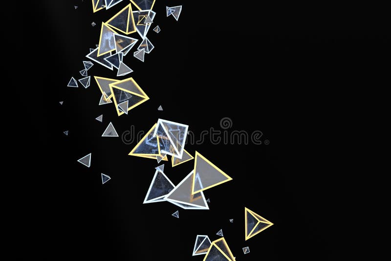 3d Rendering, Glowing Triangle Cube with Dark Background Stock ... 3d Rendering, Glowing Triangle Cube with Dark Background Stock ...
