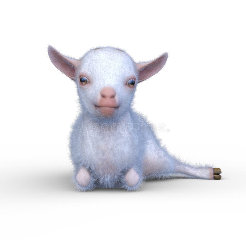 3D rendering of a goatling stock illustration. Illustration of goatling ...