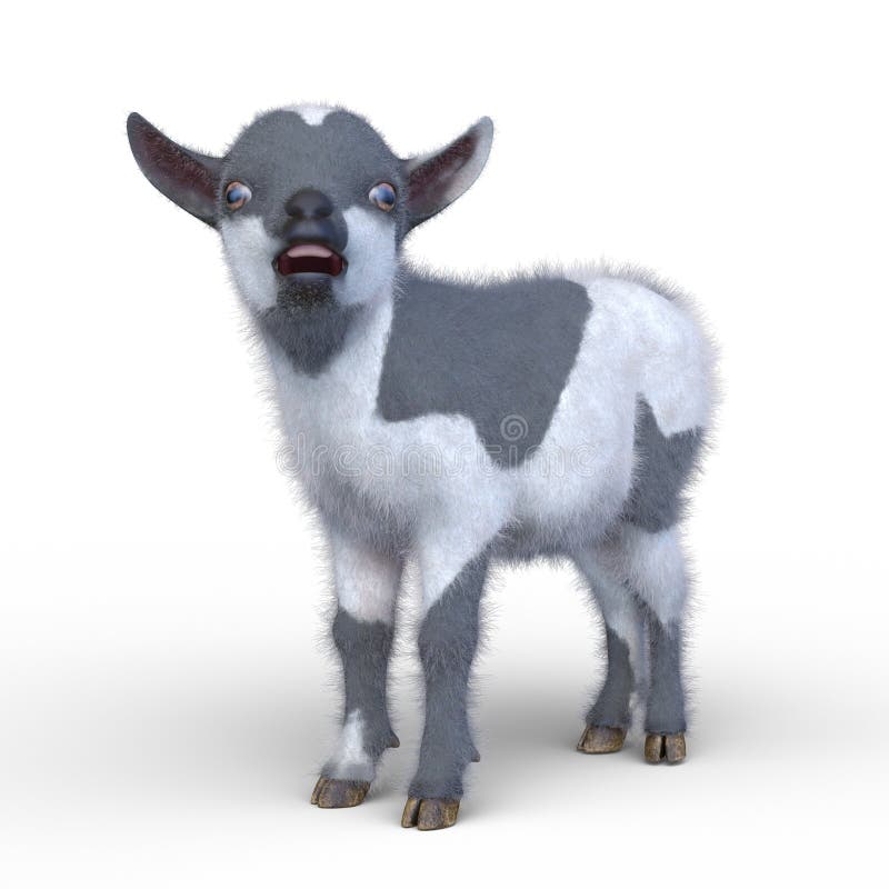 3D rendering of a goatling stock illustration. Illustration of ...