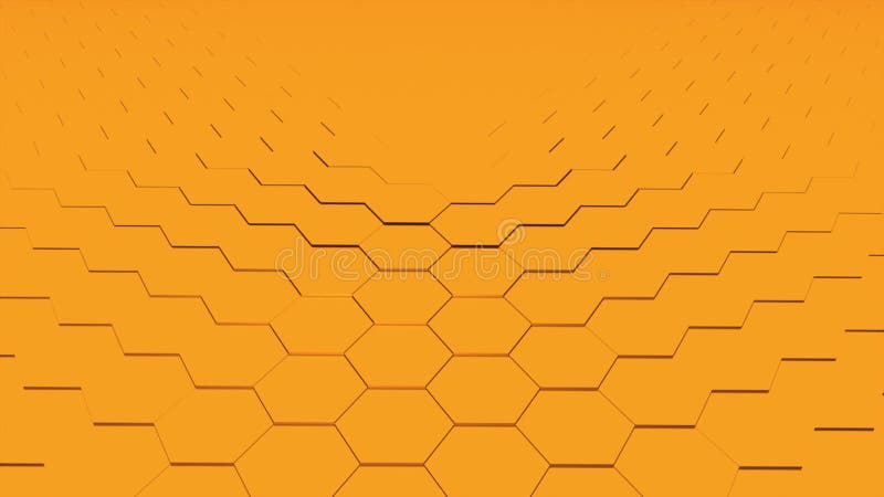 Gold Hexagonal Prisms Motion Background. Infinity Seamless Loop. Abstract Form. 3d Rendering. 4k ...