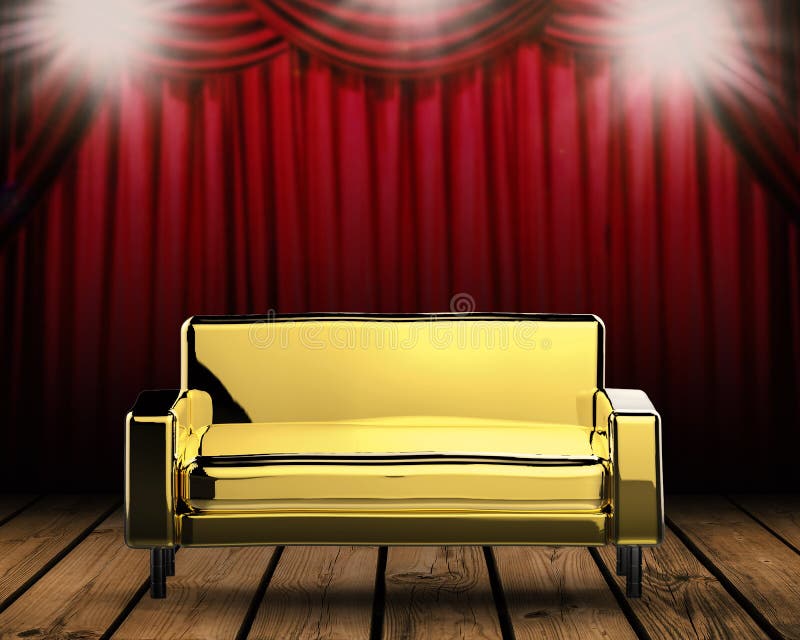 Gold Sofa for Business and Furniture Logo Vector Stock Illustration ...