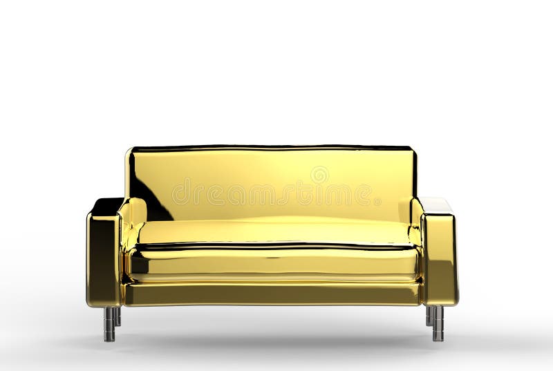 Gold Sofa for Business and Furniture Logo Vector Stock Illustration ...