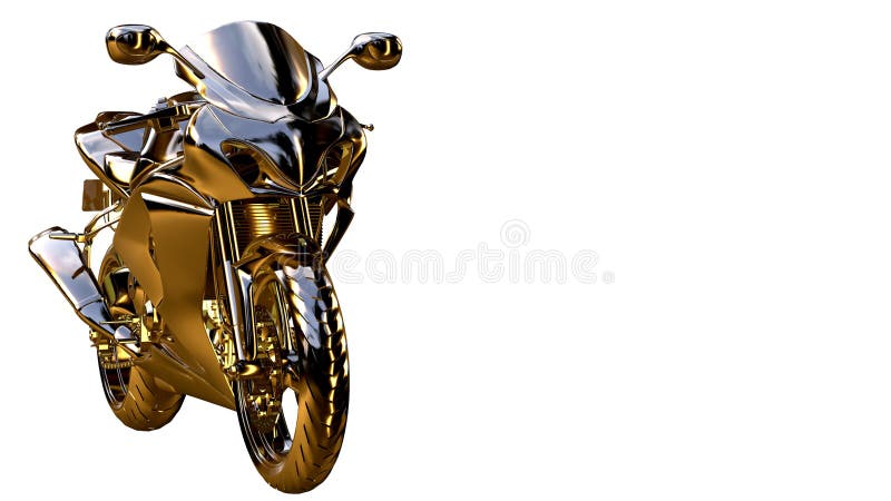 Golden motorcycle award stock illustration. Illustration of engineering ...