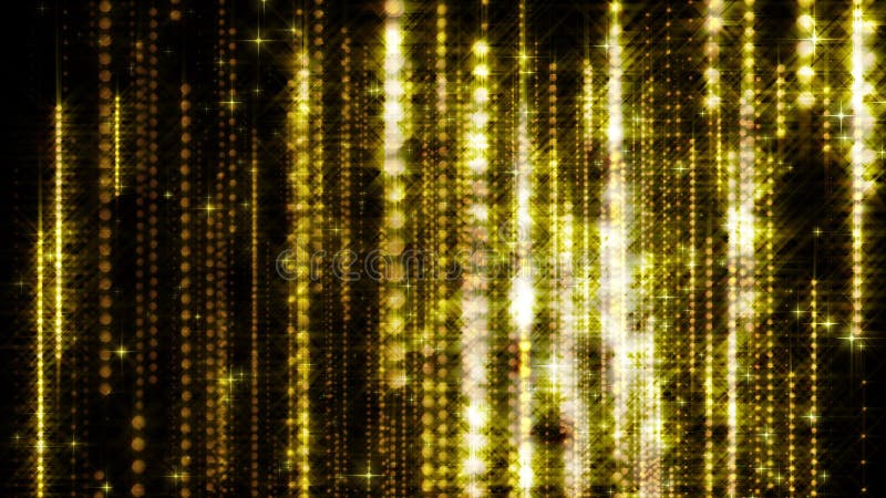 3d Rendering of Golden Rain. Computer Generated Beautiful Background ...