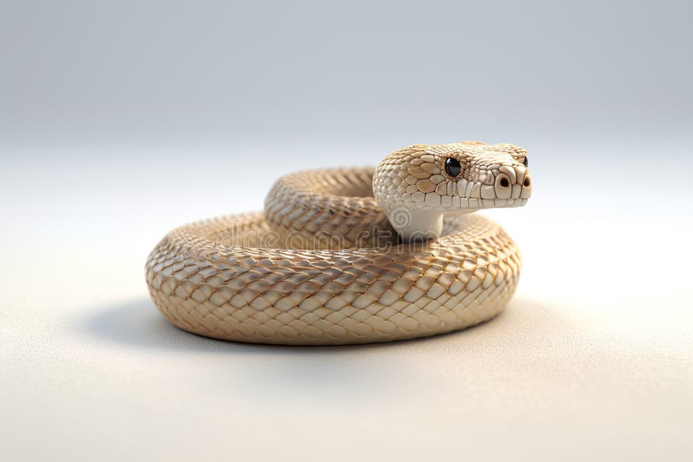 3d Rendering of a Golden Rattlesnake on White Background Stock ...
