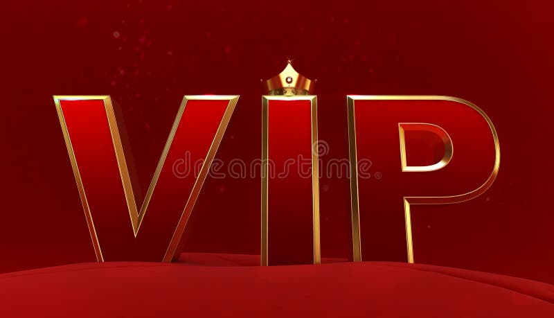 3D Rendering of Golden VIP Crown, Stock Illustration - Illustration of ...