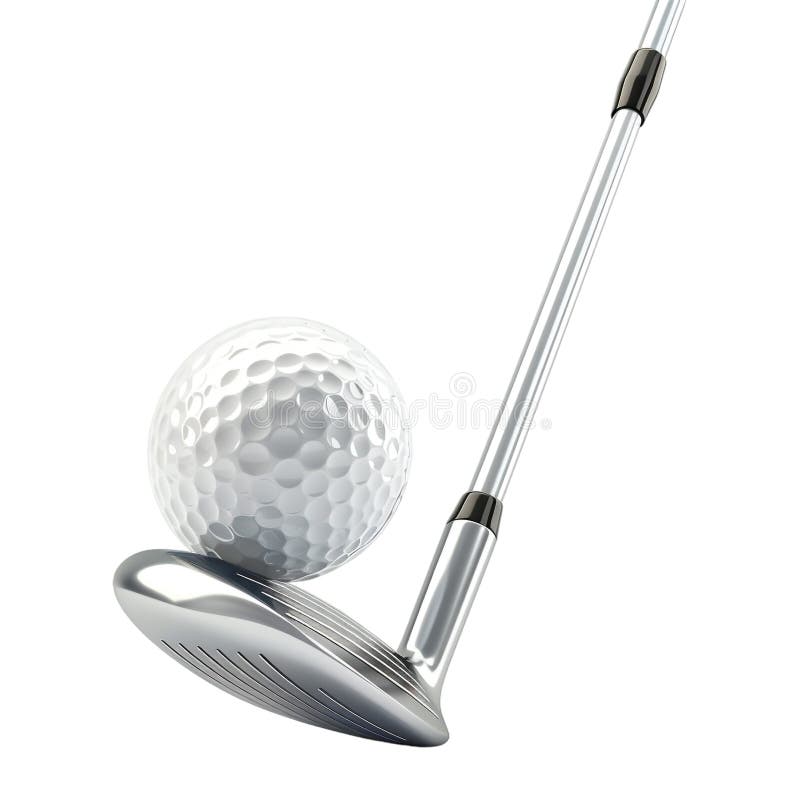 3D Rendering of a Golf Ball and Bat on Transparent Background - Ai ...
