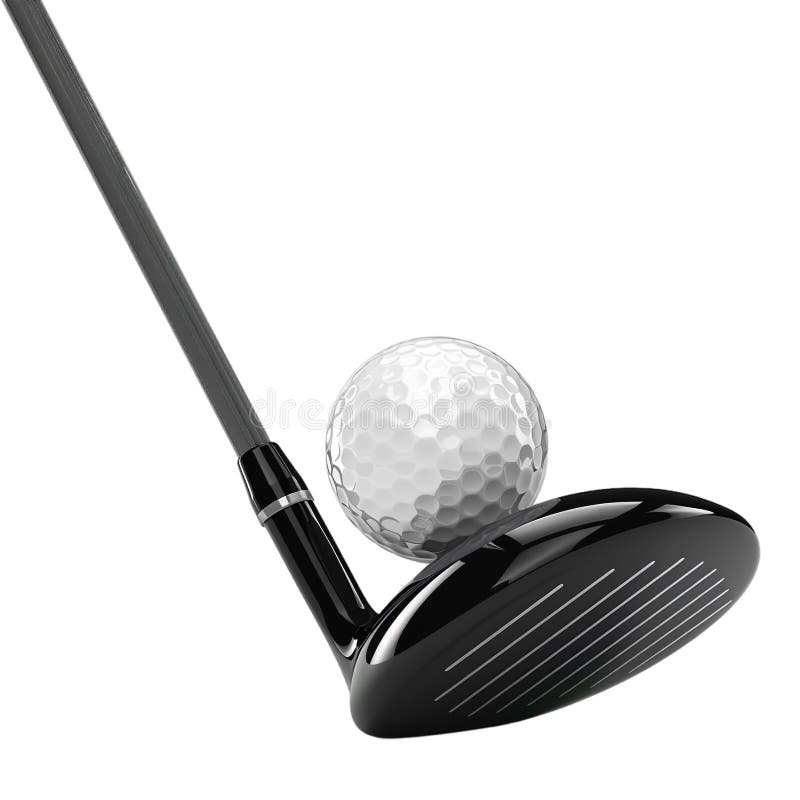 3D Rendering of a Golf Ball and Bat on Transparent Background - Ai ...