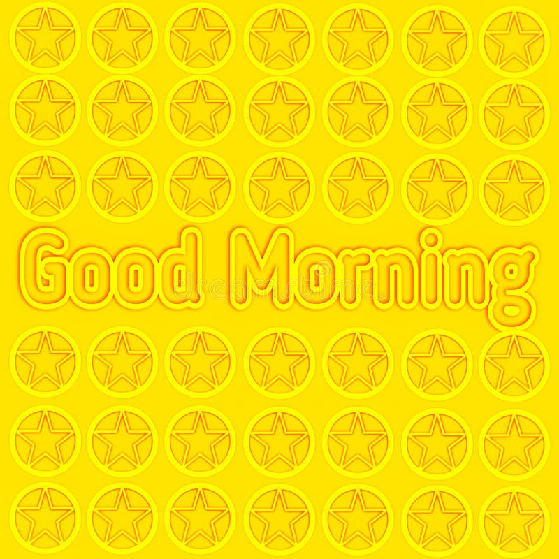 3d Rendering Good Morning Text Isolated on Yellow 2 Stock Illustration ...