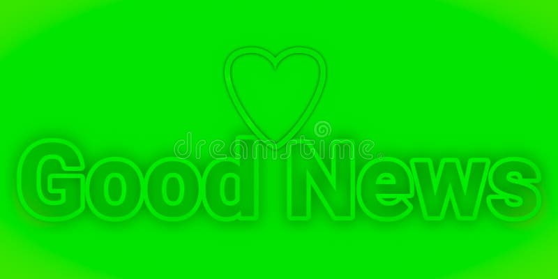3d Rendering Good News Text Isolated on Green Stock Illustration ...