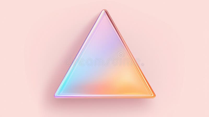 A 3D Rendering of a Gradient-filled Triangle with a Glossy Finish ...