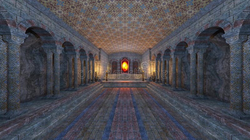 3D rendering of grand hall stock video. Video of historic - 217262725