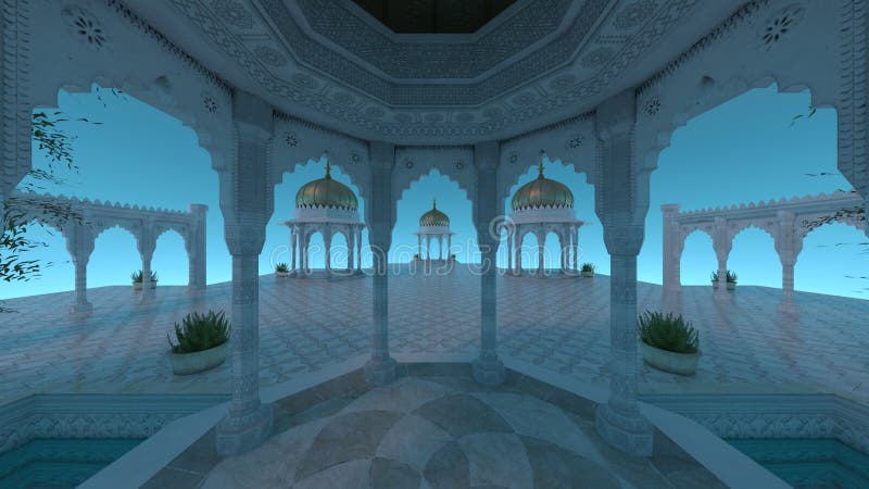 3D Rendering of Grand Palace Stock Illustration - Illustration of ...