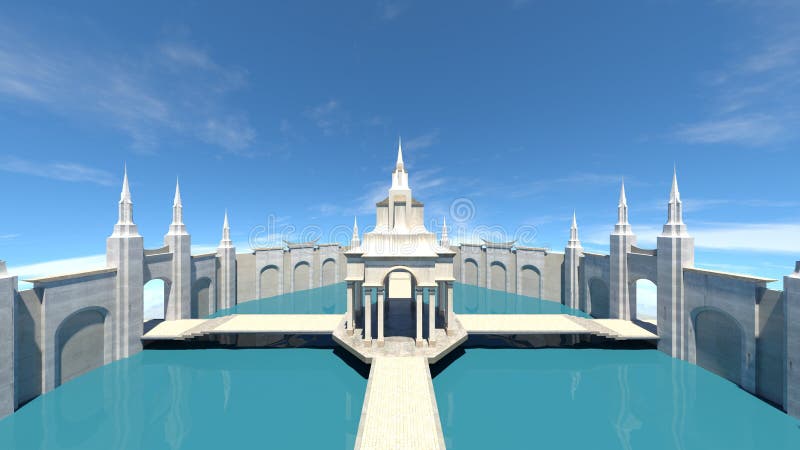 3D Rendering of Grand Palace Stock Illustration - Illustration of hall ...
