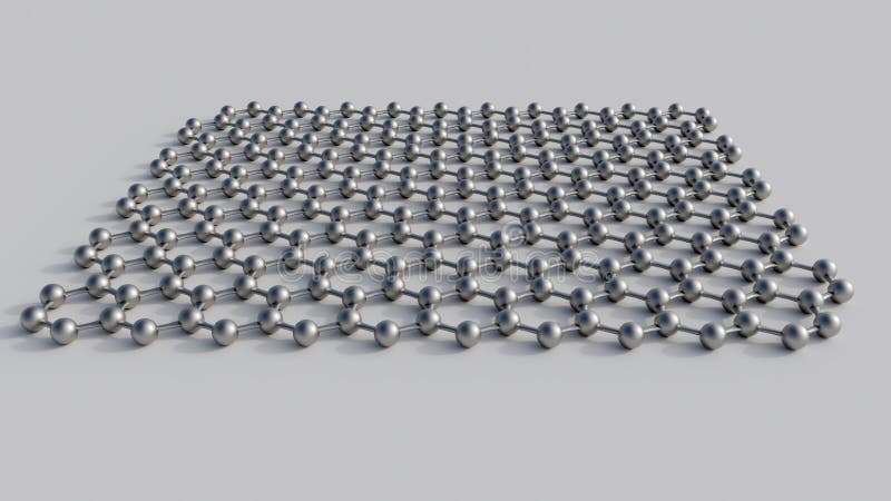 3D Rendering of a Graphene Structure Stock Illustration - Illustration ...