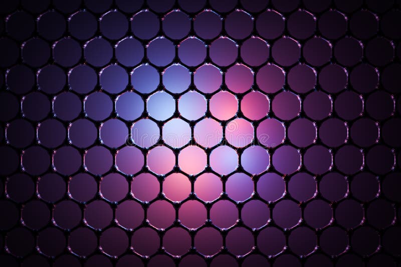 3D Rendering of Graphene Structure, Science Background Stock ...