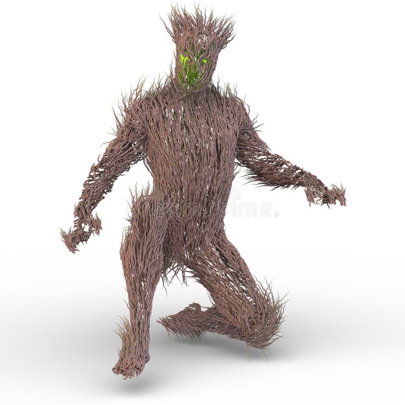 3D Rendering of a Grass Monster Stock Illustration - Illustration of ...