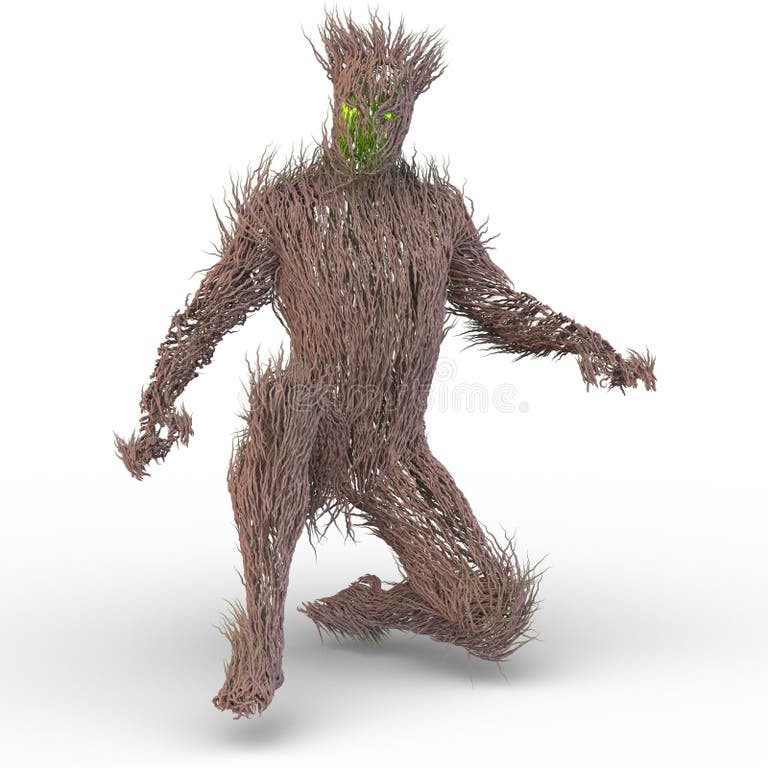 3D Rendering of a Grass Monster Stock Illustration - Illustration of ...