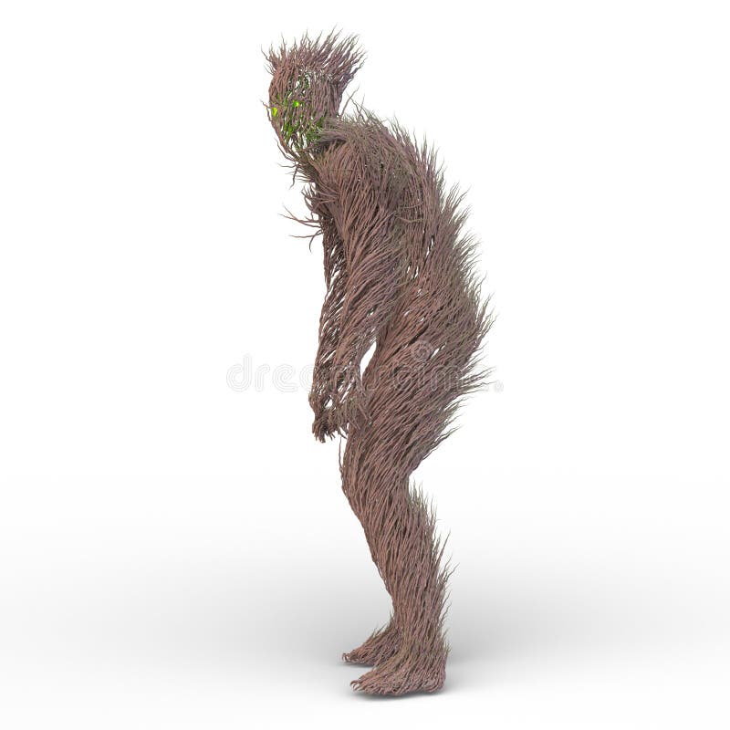 3D Rendering of a Grass Monster Stock Illustration - Illustration of ...