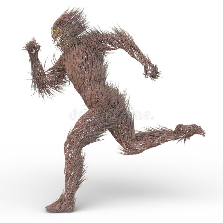 3D Rendering of a Grass Monster Stock Illustration - Illustration of ...