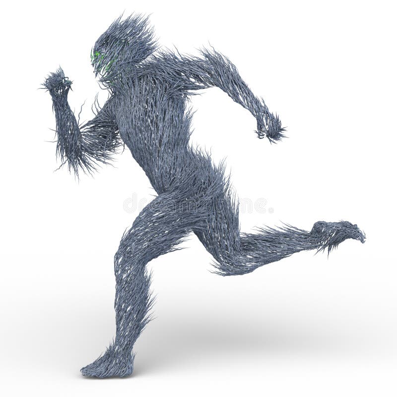 3D Rendering of a Grass Monster Stock Illustration - Illustration of ...