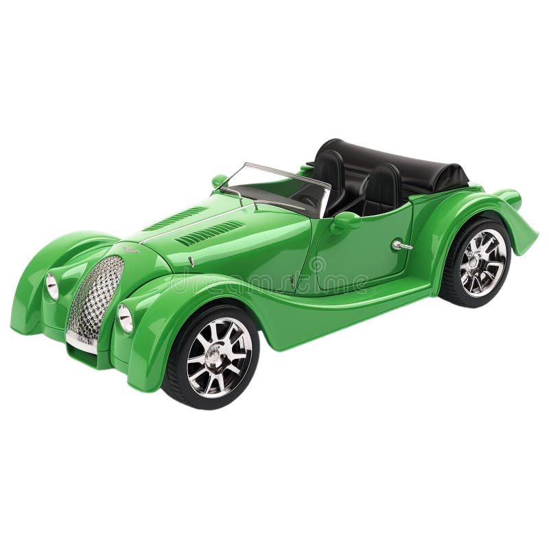3D Rendering of a Green Car on Transparent Background - Ai Generated ...