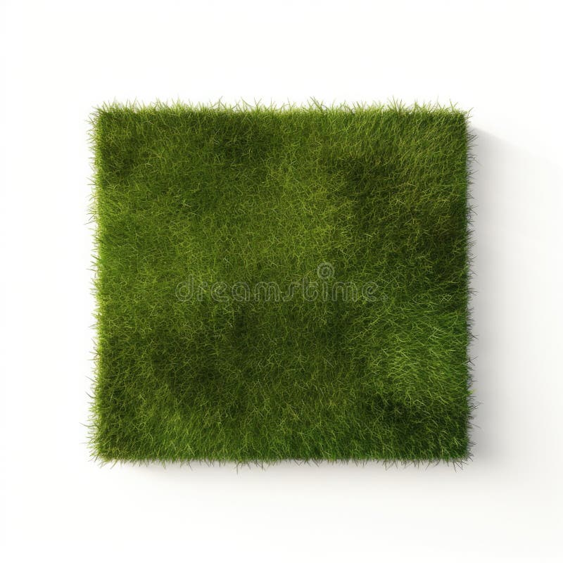3d Rendering of Green Grass Cube Stock Illustration - Illustration of ...