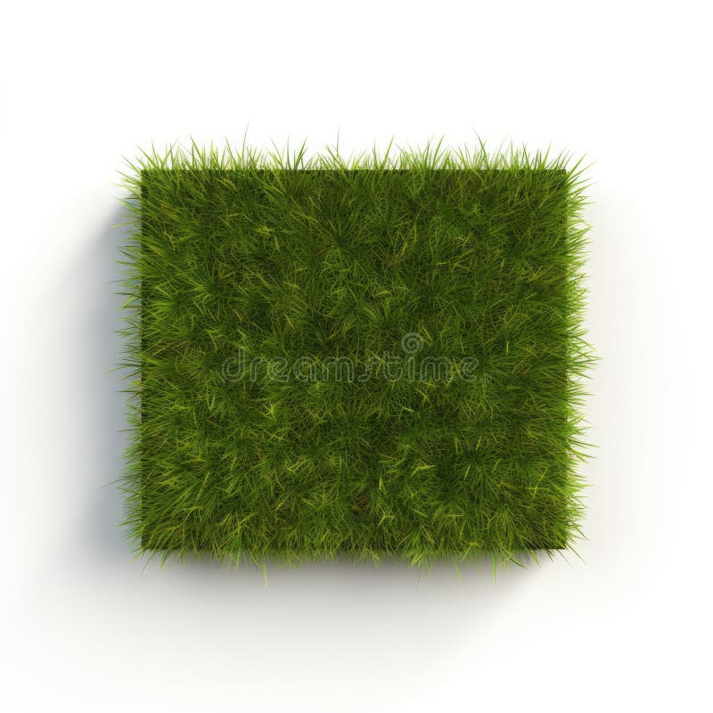 3d Rendering of Green Grass Cube Stock Illustration - Illustration of ...