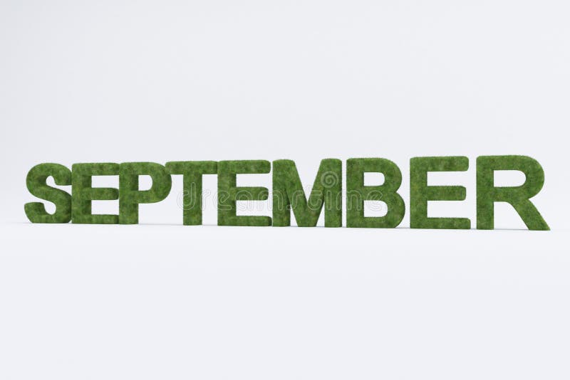 September Word Handwritten Lettering in Colorful Autumn Leaves Wreath ...