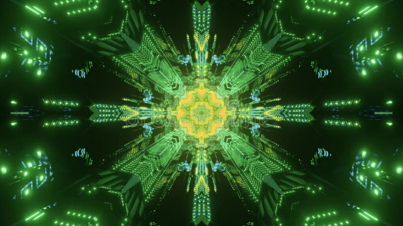 3D Rendering of Green Laser Lights Forming a Cosmic Background Stock ...