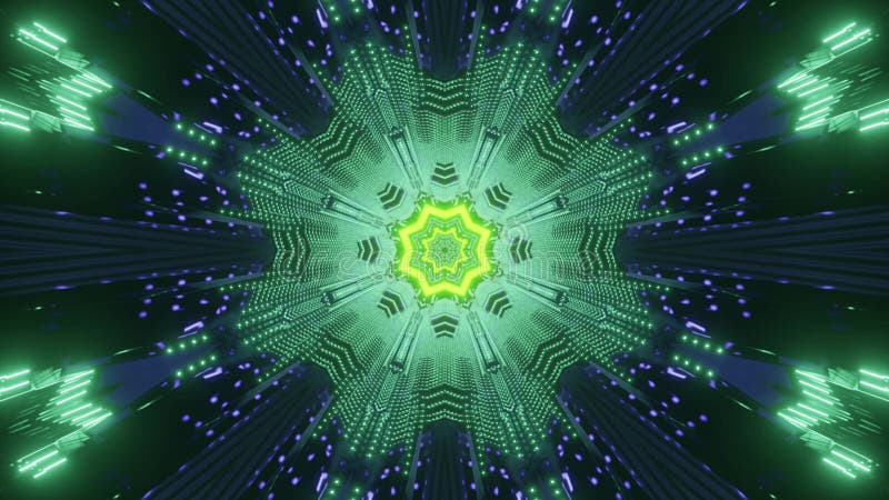 3D Rendering of Green Laser Lights Forming a Cosmic Background Stock ...