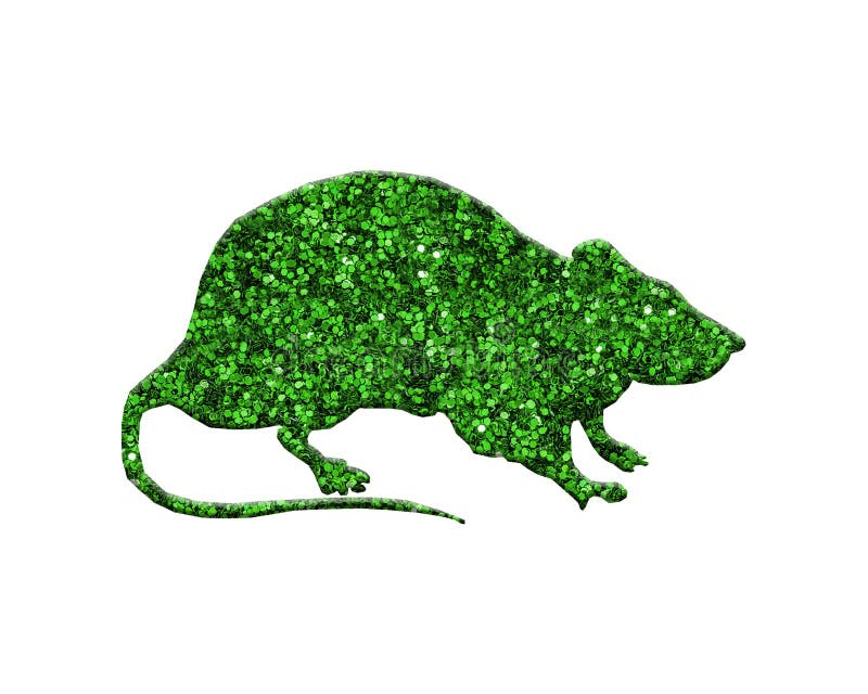 3D Rendering of a Green Mouse Isolated on White Background Stock Image ...