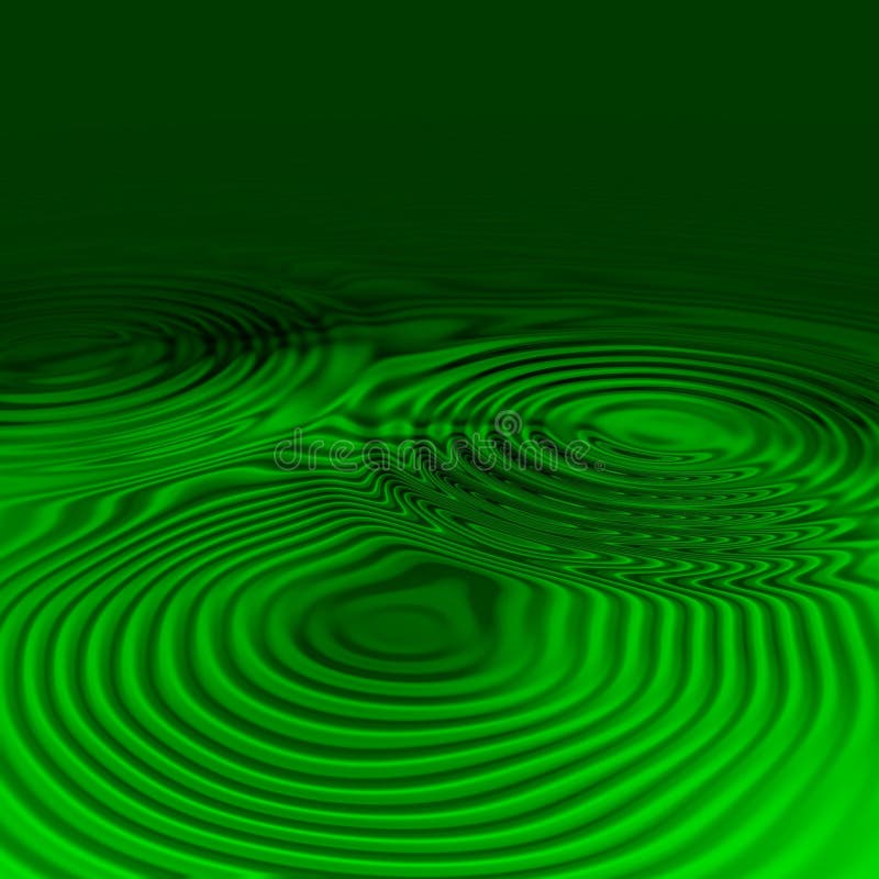 3D Rendering of Green Ripples Abstract Background Stock Illustration ...