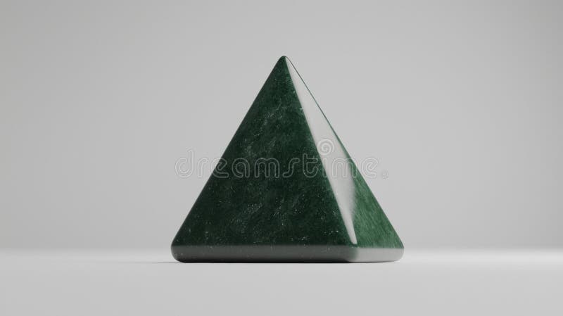 A 3D Rendering of a Green Triangular Prism. Stock Illustration ...