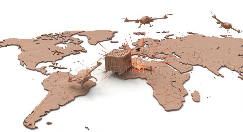 Crumbling Global Crisis stock illustration. Illustration of disaster ...