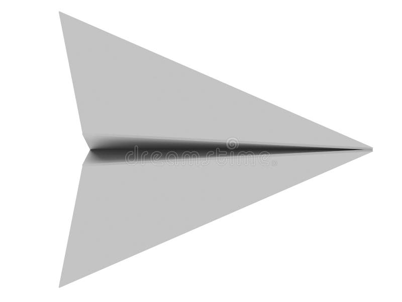 Grey paper plane stock illustration. Illustration of transportation ...