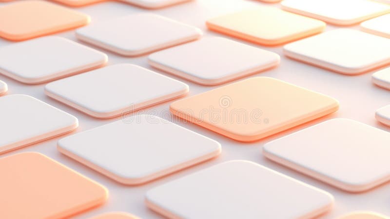 A 3D Rendering of a Grid of Square and Rectangular Shapes in Various ...