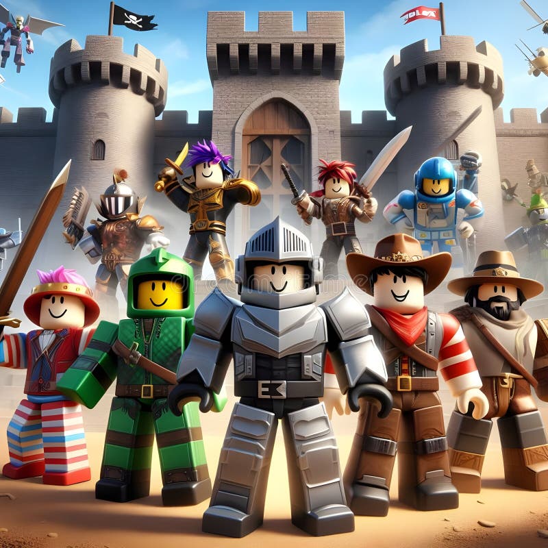 3d Rendering of a Group of Fantasy Characters. Stock Illustration ...