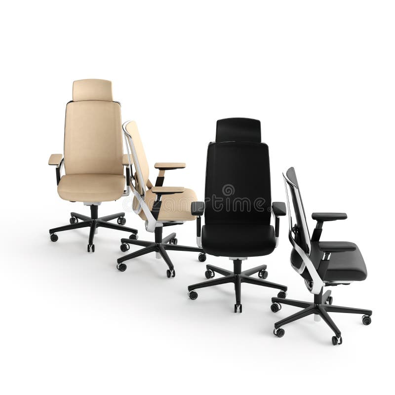 Four Office Employees Talking Happily and Working Stock Vector ...