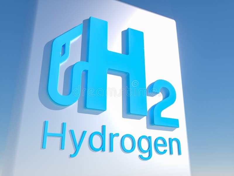Hydrogen Sign, Color Icon of H2 Green Eco Energy Stock Vector ...