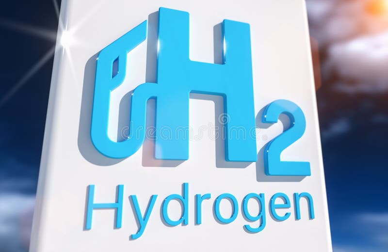 Hydrogen Sign, Color Icon of H2 Green Eco Energy Stock Vector ...