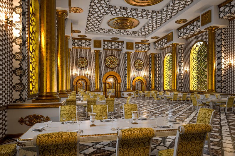 3D Rendering of the Hall in a Classic Style. Classic Interior Stock ...