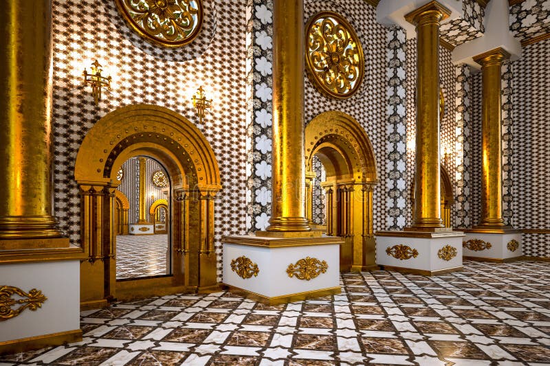 3D Rendering of the Hall in a Classic Style. Classic Interior Stock ...