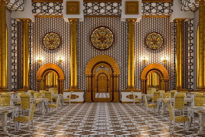 3D Rendering of the Hall in a Classic Style. Classic Interior Stock ...