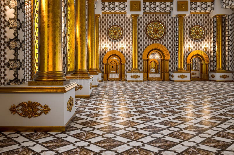 3D Rendering of the Hall in a Classic Style. Classic Interior Stock ...